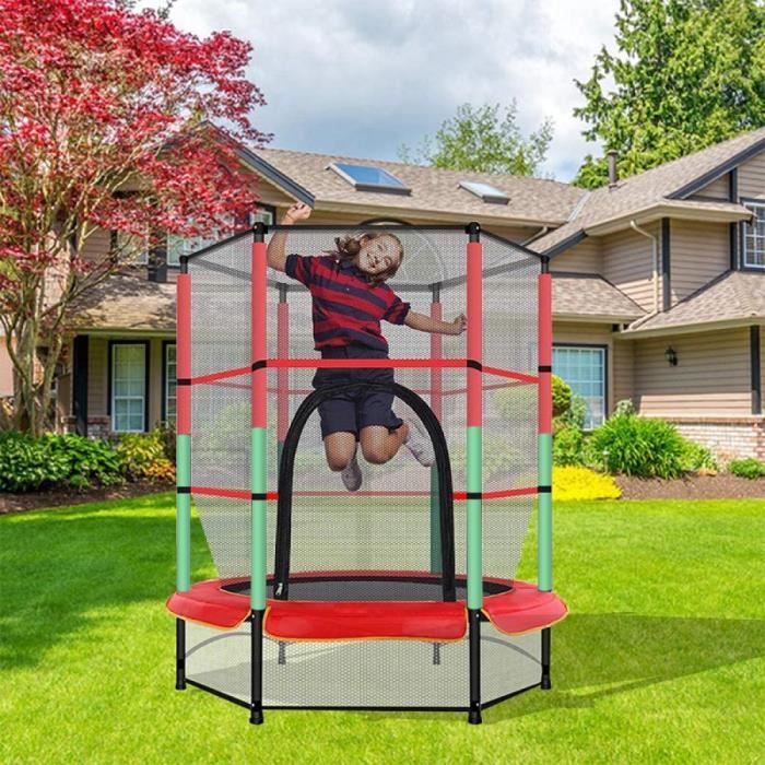 YIPEEMA. TRAMPOLINE DE JARDIN - FILET EN NYLON - STRUCTURE EN MÉTAL ...