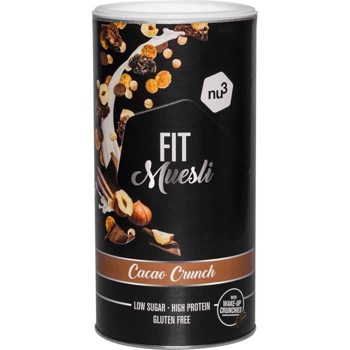 Muesli - Fit Protein 450G Saveur Cacao Crunch Croustillant Riche ...