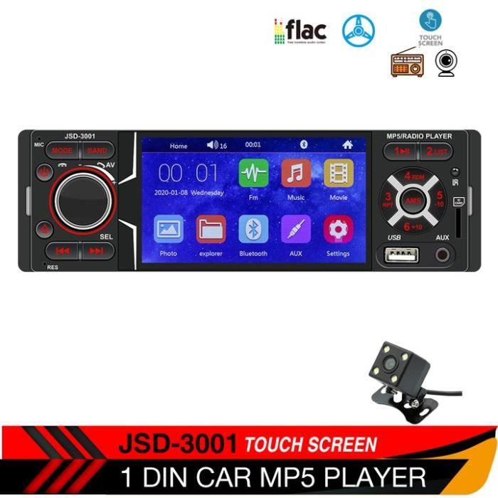 Autoradio MP3-MP5 de voiture à écran tactile HD 4.1" Bluetooth Stéréo ...