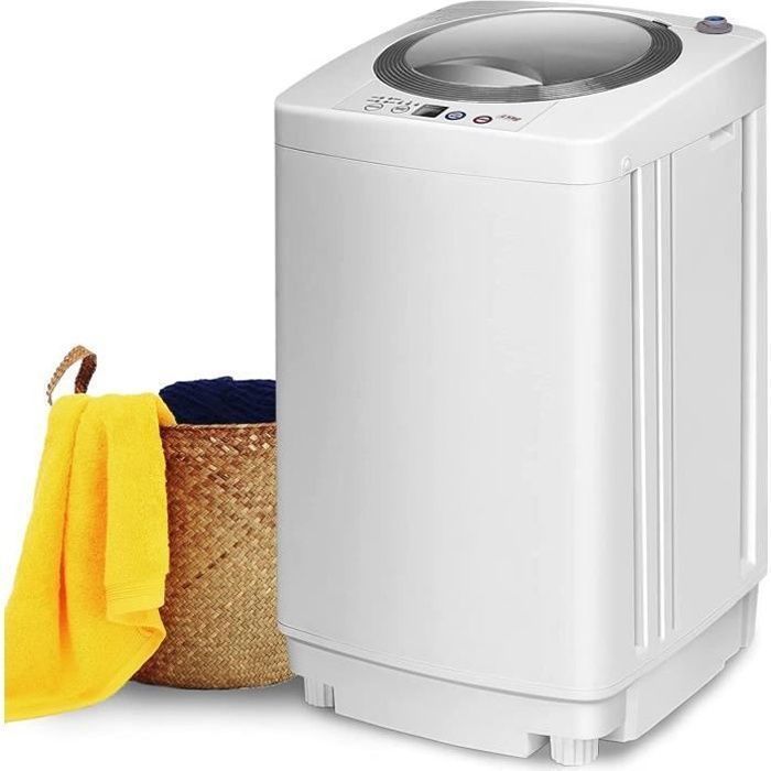 RELAX4LIFE Mini Machine à Laver Capacité 3,5 KG| 240 W | 6 Cycles de Lavage | Tuyau de Vidange ...