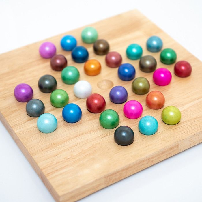 Jeu de plateau - REMEMBER - Solitaire - Plateau en bois hévéa - 32 ...