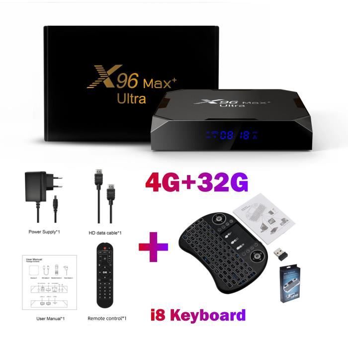 Boîtier TV X96 Max Plus Ultra,Android 11,Amlogic S905tage,AV1,8K,Décodeur,Lecteur MultiXXL,Wifi ...