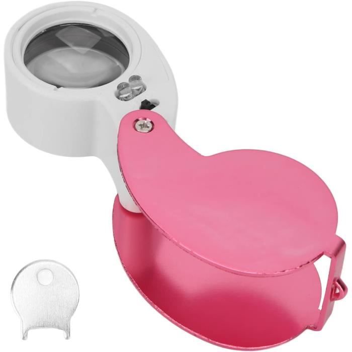 Loupe Loupe 40X Lumières Led, Loupe De Poche Portable Pour Loupe De ...