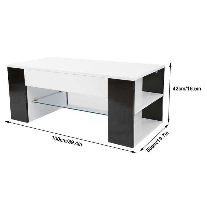 Table basse ,petite table d'appoint - SURENHAP - Plateau avec tablette ...