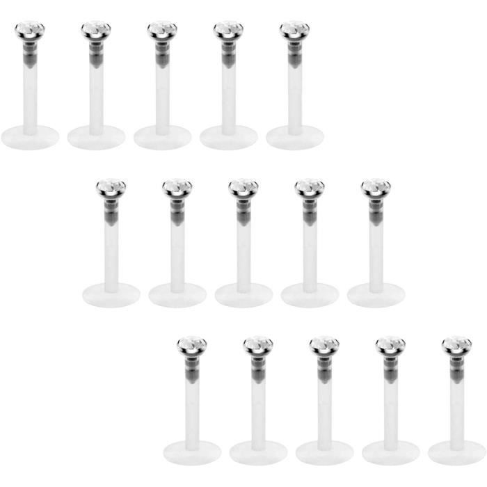 Baguette Lèvre Labret Stud Retainer Bioflex Barre Flexible 6-8-10-12Mm ...