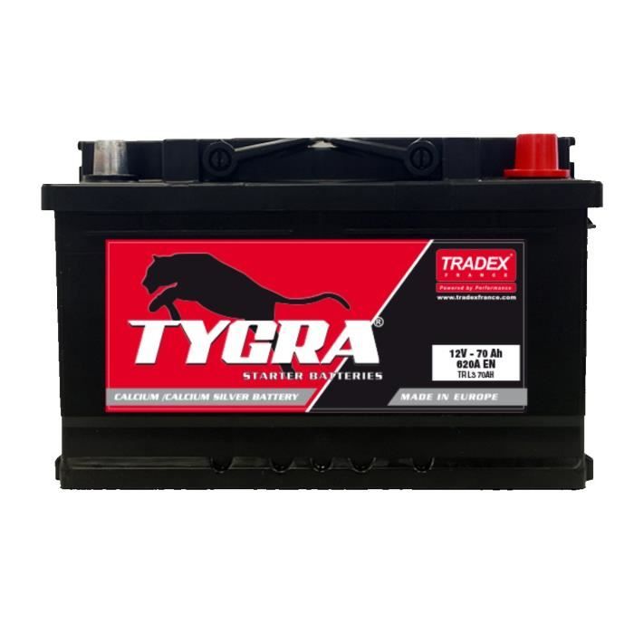 Batterie auto TYGRA L3 70AH- 12V - 70AH - 600 Amp - Cdiscount Auto
