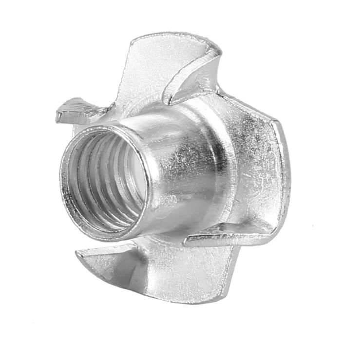 YOSOO Écrou en T Écrous en T à quatre dents en acier au carbone M10 x ...