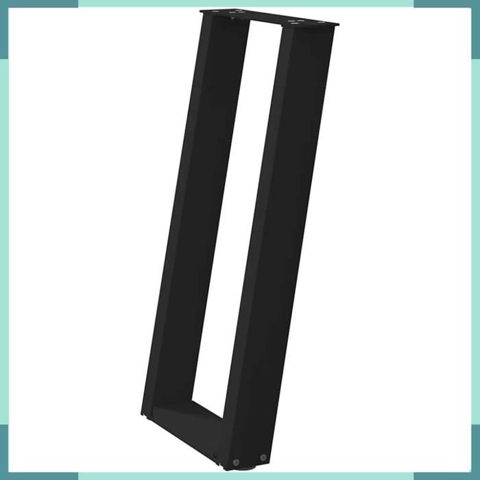 ASHATA Pieds de table console forme de U 2 pcs noir 28x(72-73)cm acier ...