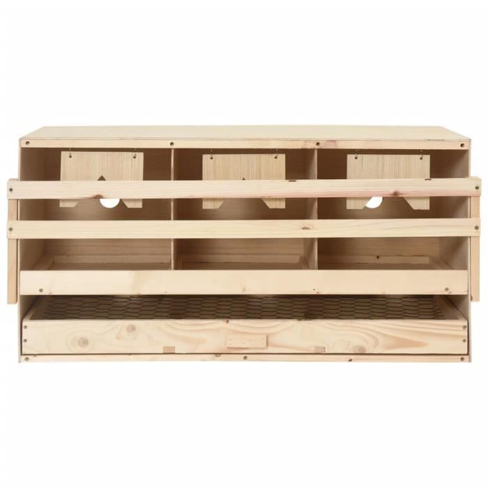 QUT Pondoir 3 compartiments 72x33x38 cm Pinède solide 98666 - Cdiscount