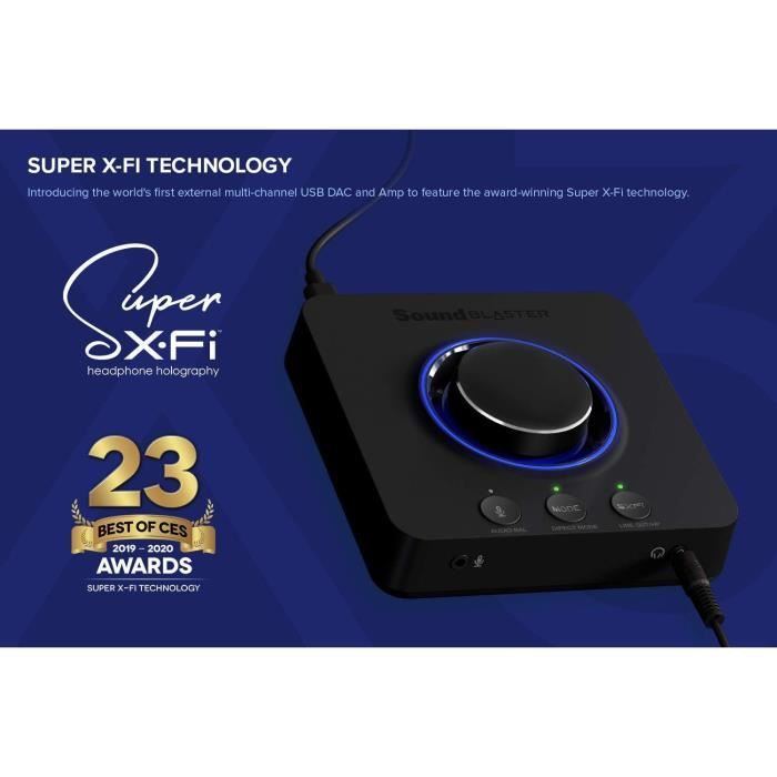 Creative Sound Blaster X3 Carte Son DAC et ampli USB Externe 7.1 Haute ...