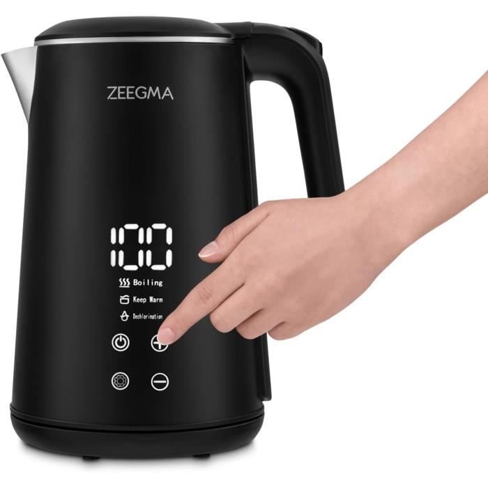 Ketlee Control Bouilloire Électrique Sans Fil 1500W, Capacité 1,6L ...