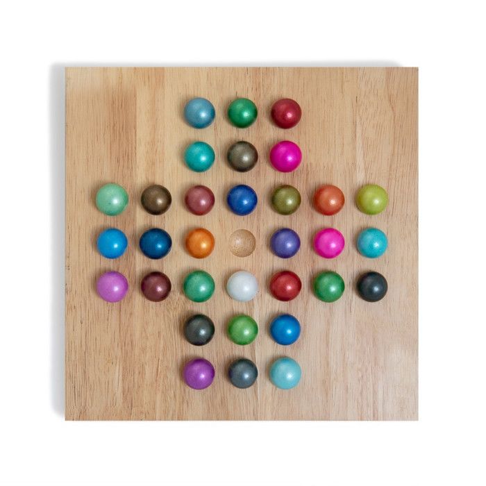 Jeu de plateau - REMEMBER - Solitaire - Plateau en bois hévéa - 32 ...