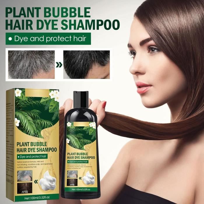 Pack De 3 Shampoings Colorants Pour Cheveux Noirs,Avec Ingrédients À ...