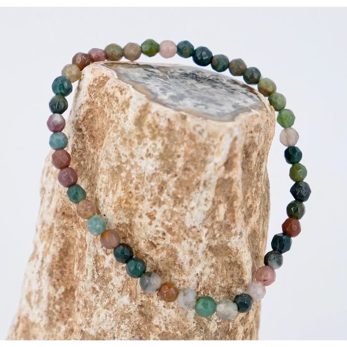 Bracelet Coloré En Pierre Précieuse Naturelle Multicolore Avec Boules ...