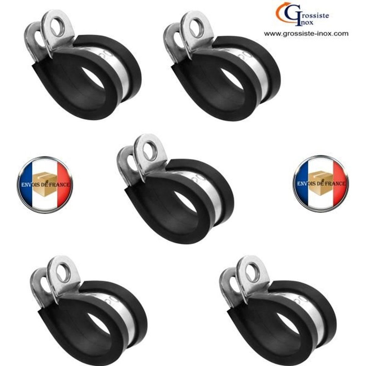 Collier De Serrage (Ø 32mm Bande 20mm- Lot de 5 colliers ) inox A2 Avec ...