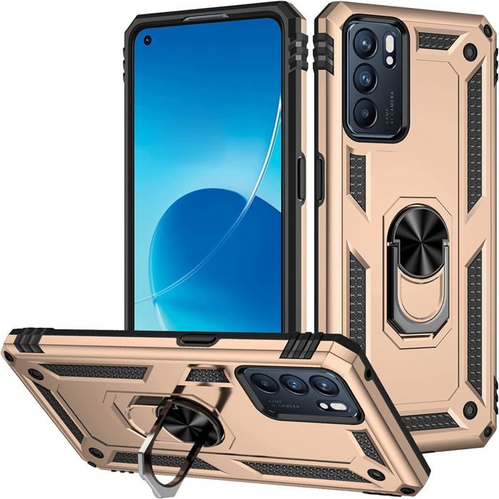Coque pour Oppo Reno 6 5G avec Protecteur D'écran Militaire, Anneau ...