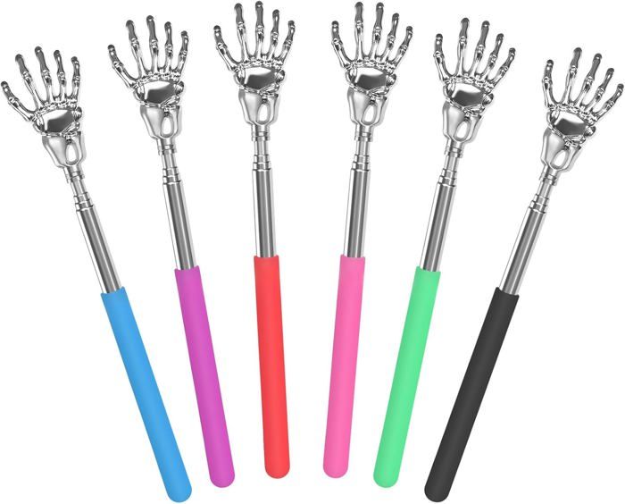 Gratte-dos Acier Inoxydable, 6 Pièce Gratte Dos Télescopique Portatif ...