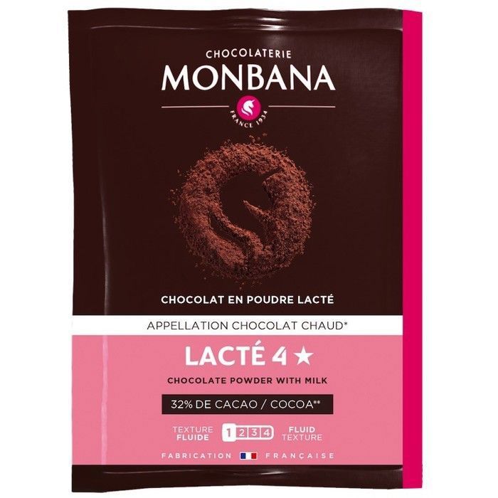 Chocolat en poudre Monbana - Lacté 4 Étoiles - 20 sachets - Cdiscount ...