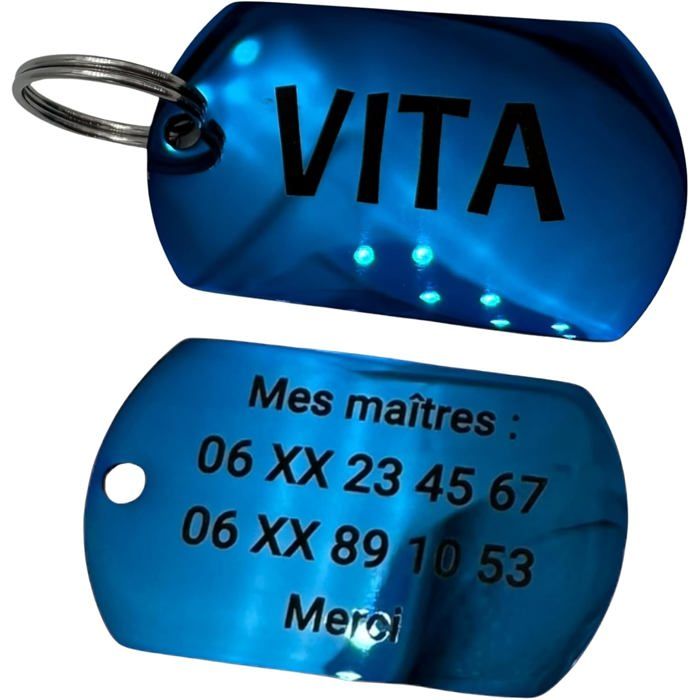 MÉDAILLE GRAVÉE POUR CHIEN OU CHAT PLAQUE D'IDENTITE, MÉDAILLON ACIER ...