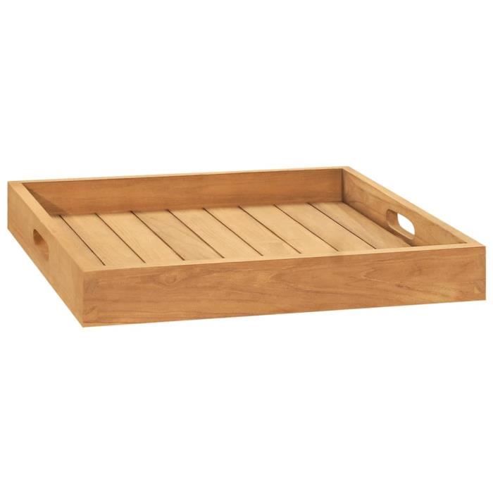 RAI® Plateau de service 50x50 cm Bois de teck massif 106984 - Cdiscount ...