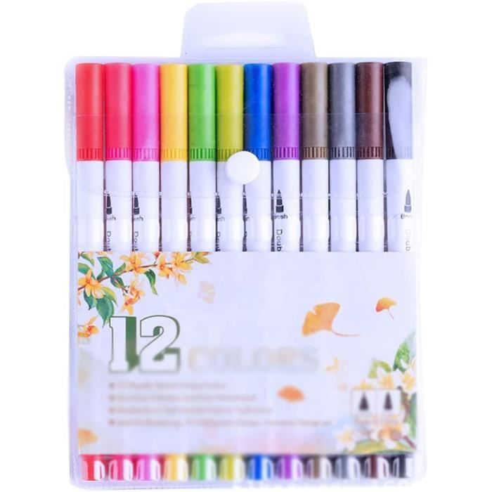 Feutres Coloriage Stylos Pinceaux À Double Pointe, Stylos Multicolores ...