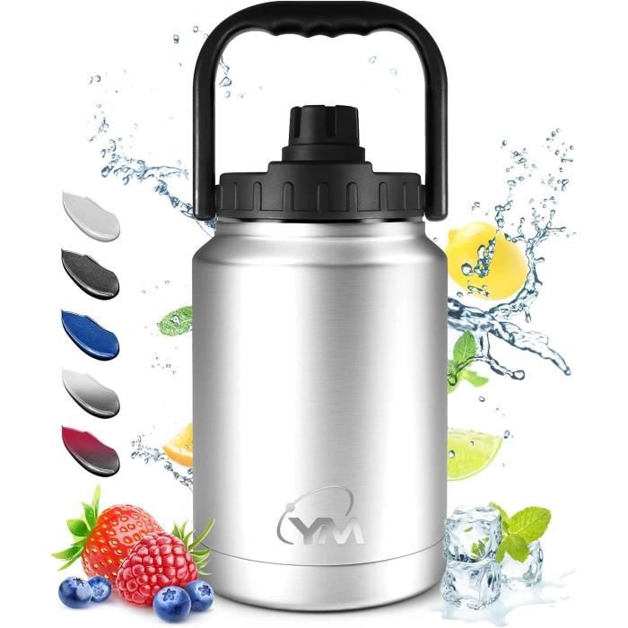 Gourde 2L, Grande Bouteille Isotherme En Acier Inoxydable, Thermos Sans ...