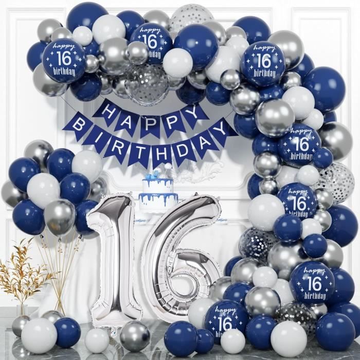 16 Ans Decoration Anniversaire De Fête, Arche Ballon Anniversaire Kit ...