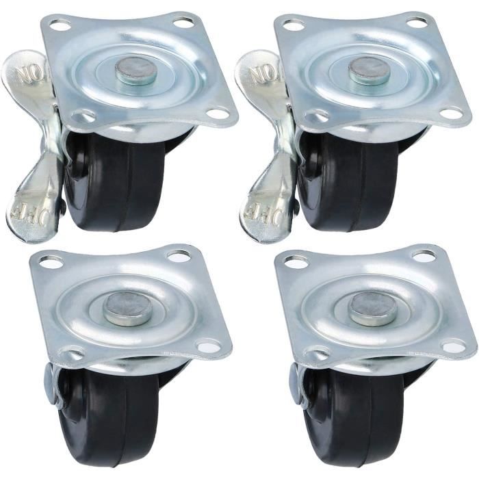 4 roulettes pivotantes de Meuble à Visser, Rouleaux de Table 2X avec et ...