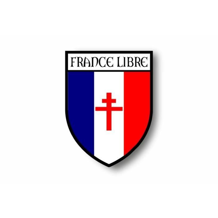 Autocollant sticker voiture moto blason ville drapeau france libre de gaulle - Cdiscount Auto