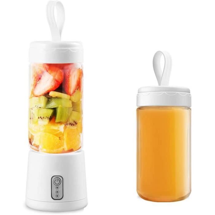 380Ml Mini Mixeur Fruits Portable En Verre Avec Couvercle 6 Lame En ...