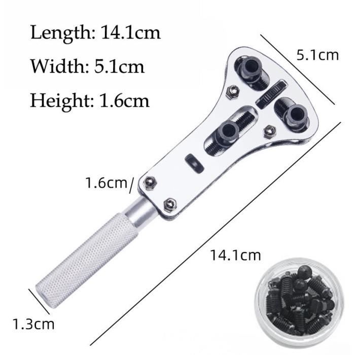 Kit d'outils de réparation de montre, Kit d'outils de réparation de montre-bracelet, ouvreur de ...