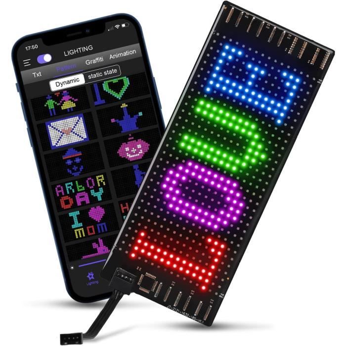Panneau Led, 17 X 7Cm Led Programmable, Enseigne Lumineuse ...