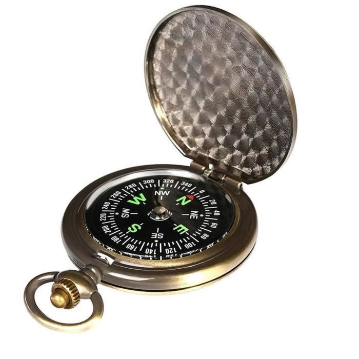 Boussole de Poche, Boussole Poche en Laiton Waterproof Portable Montre ...