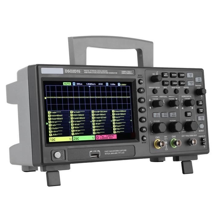 Atyhao Oscilloscope numérique DS02D15 Oscilloscope de Stockage ...