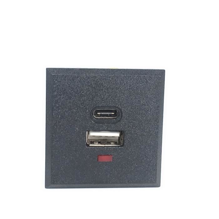 2.5a - BLEU - Prise Murale Usb Type-c 220v À 5v, Panneau D'alimentation ...