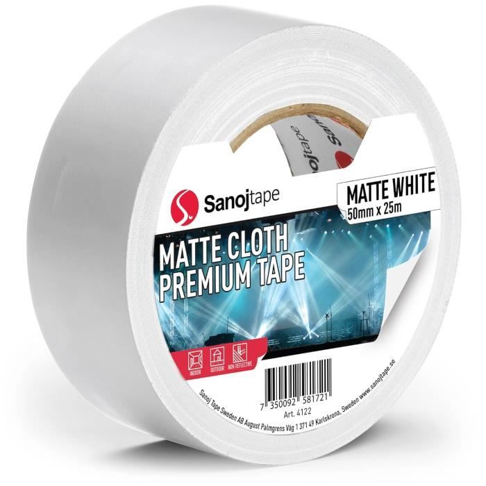 Ruban Adhésif Professionnel Mat De Couleur Blanc 50Mm X 25M Ruban Sons ...
