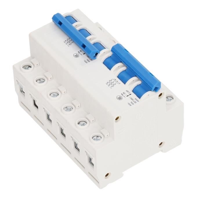 EJ.life Disjoncteur miniature Disjoncteur à double alimentation Rail de guidage DIN Micro ...