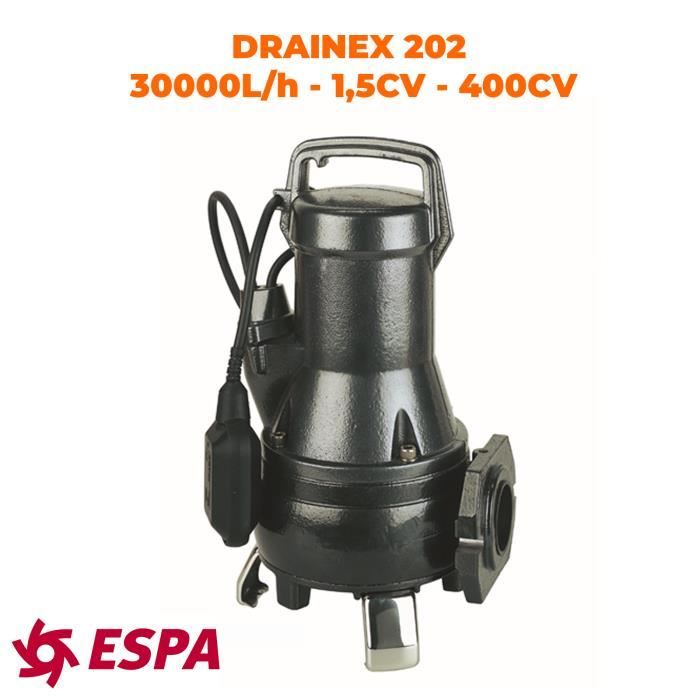 Pompe submersible de drainage pour eaux usées DRAINEX 202 - ESPA - 30 ...