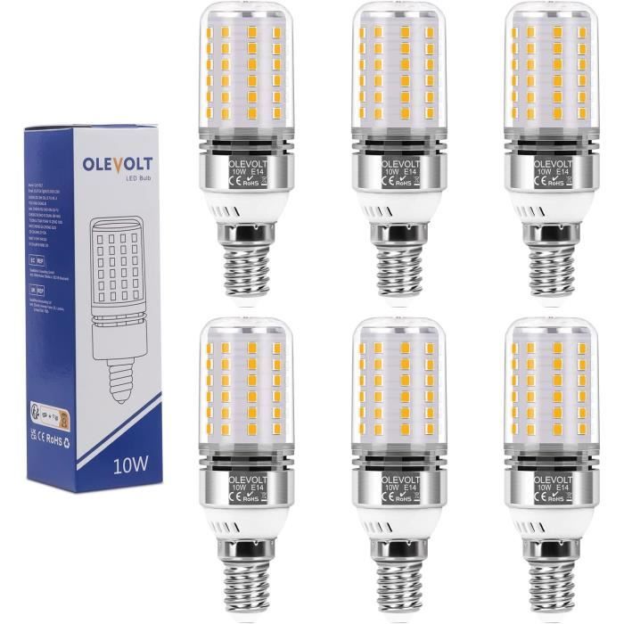 Ampoule Led E14 Blanc Chaud 2700K Ampoules Maïs Led E14 1200Lm 10W Équivalent Halogène 80W, Non ...