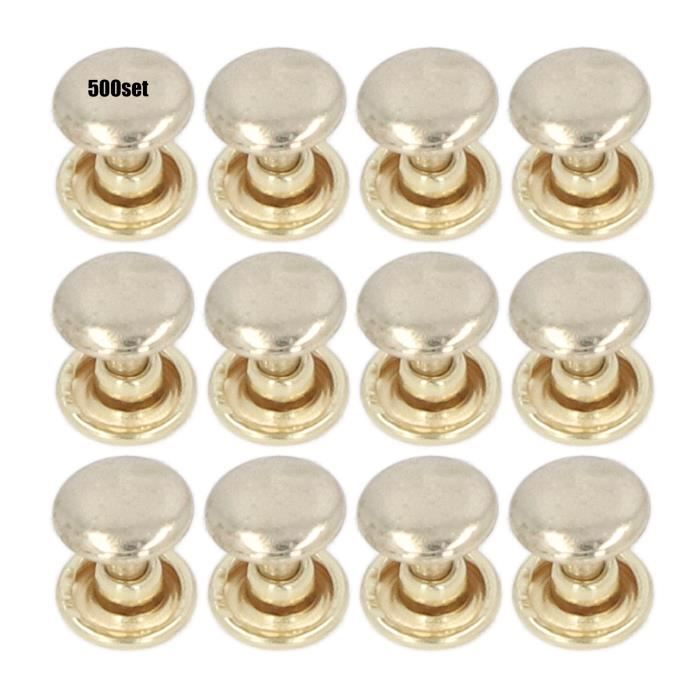 Sonew Rivets de goujons en métal 500set Goujons en métal Rivets 8mm DIY ...