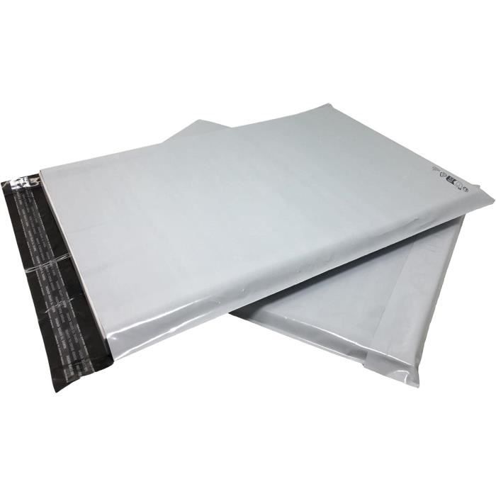 Lot de 10 Enveloppes plastique blanches opaques A3 350 x 450 mm ...