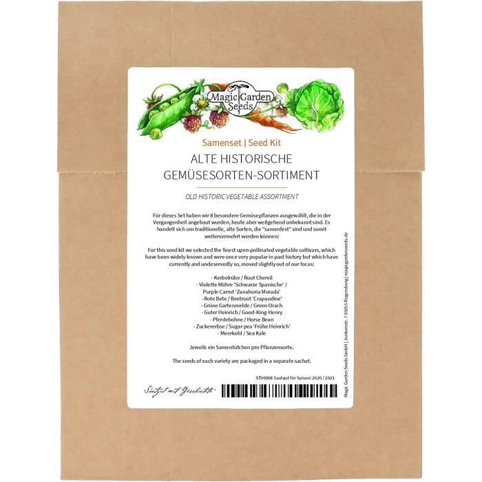 Légumes rares et historiques - kit de graines avec 8 variétés21 ...