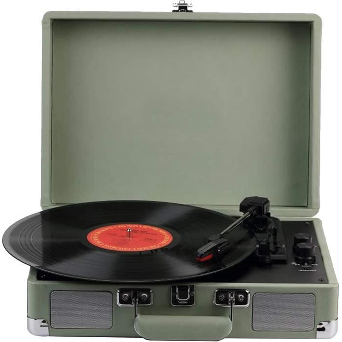 Tourne-Disque Vinyle Rétro TRAHOO - Platine à Trois Vitesses avec Haut ...
