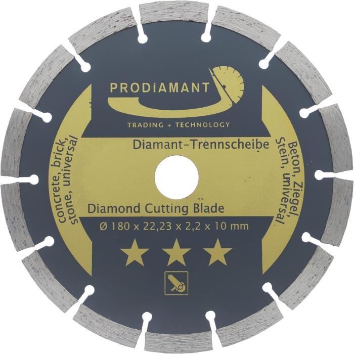 Disque Diamant Universel 180 X 22,2 Mm Béton, Pierre, Brique 180Mm ...