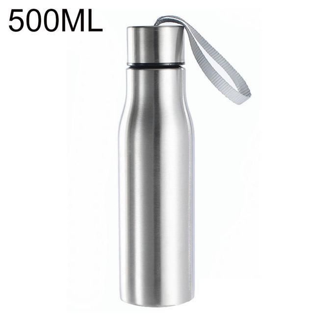 GOURDE - BIDON,500ml--Bouteille En Acier Inoxydable Portable 50%-500 Ml, Avec Cordon, Pour ...