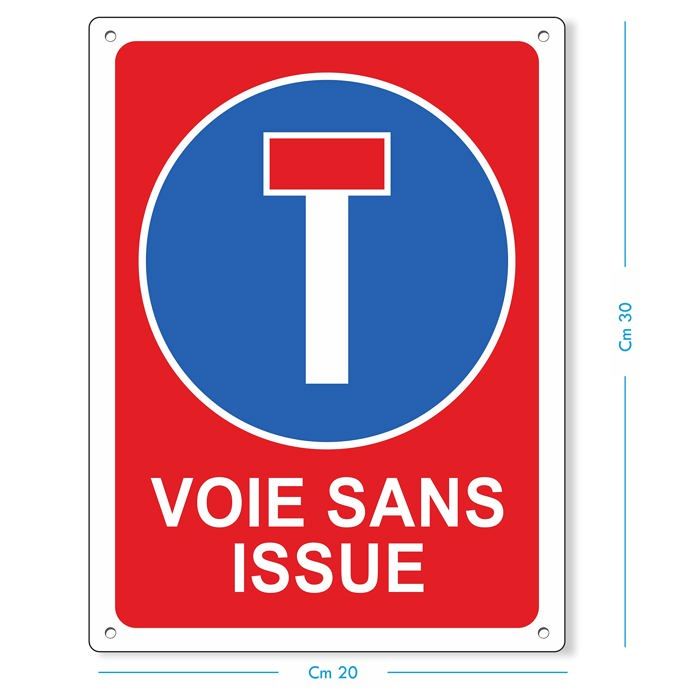 Signalisation de bureau Pubblimania Voie sans Issue Panneau en ...