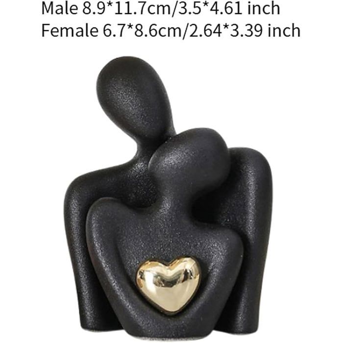 Mini Statue de Couple M: Sculpture Abstraite - Décoration Intérieur ...