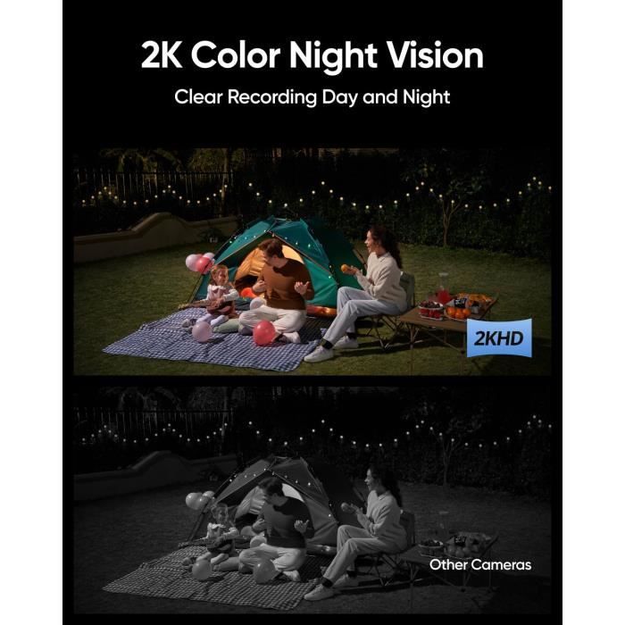 Solar Wall Light Cam S120, Caméra De Sécurité Solaire, Extérieure Sans ...