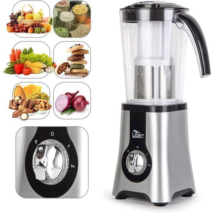 UTEN Blender Smoothie 1.25L,Blender Mixeur - 380 W - 3 vitesses - 2 en ...