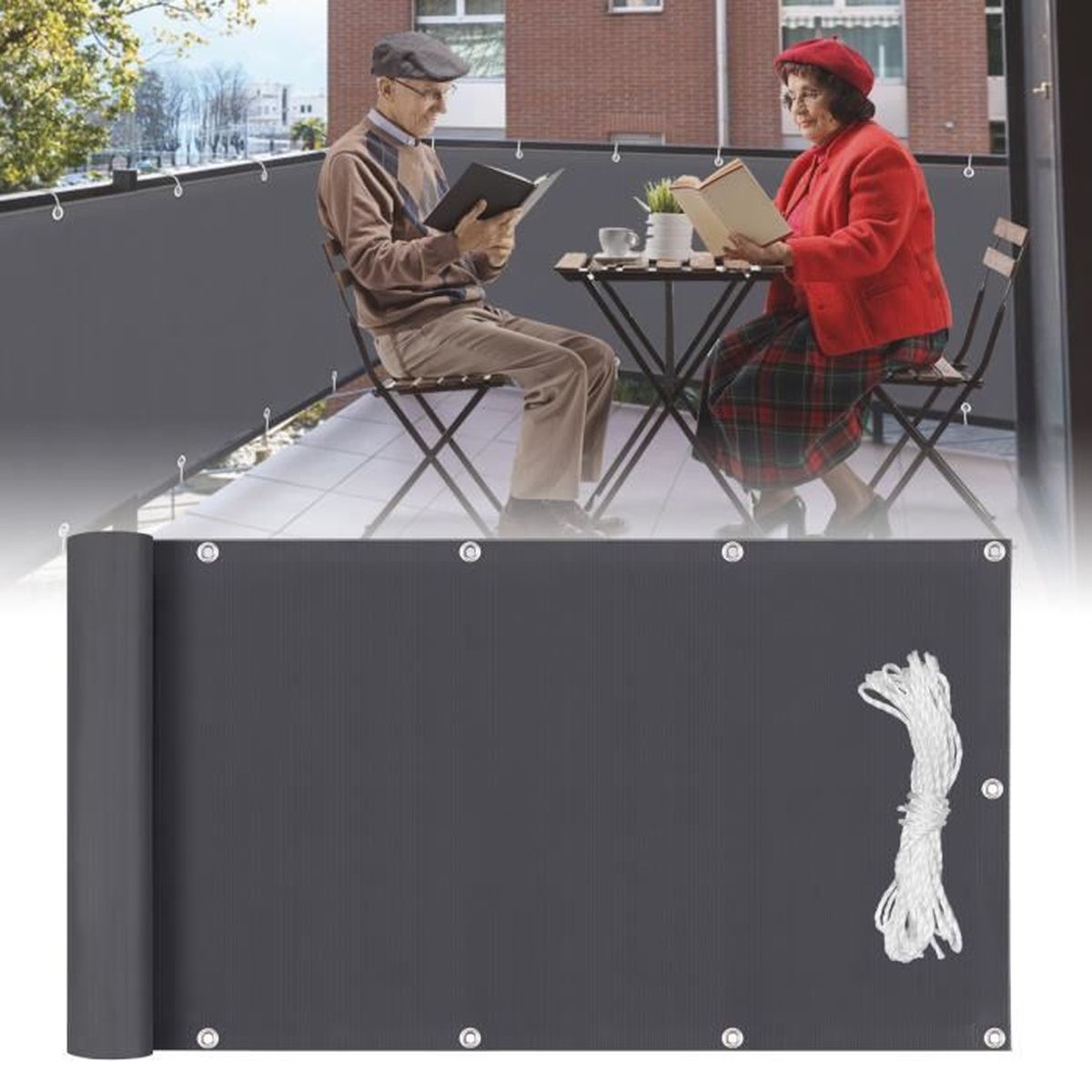 HENGMEI Écran de balcon Brise Vue pour Balcon Ecran d'intimité Toile de ...